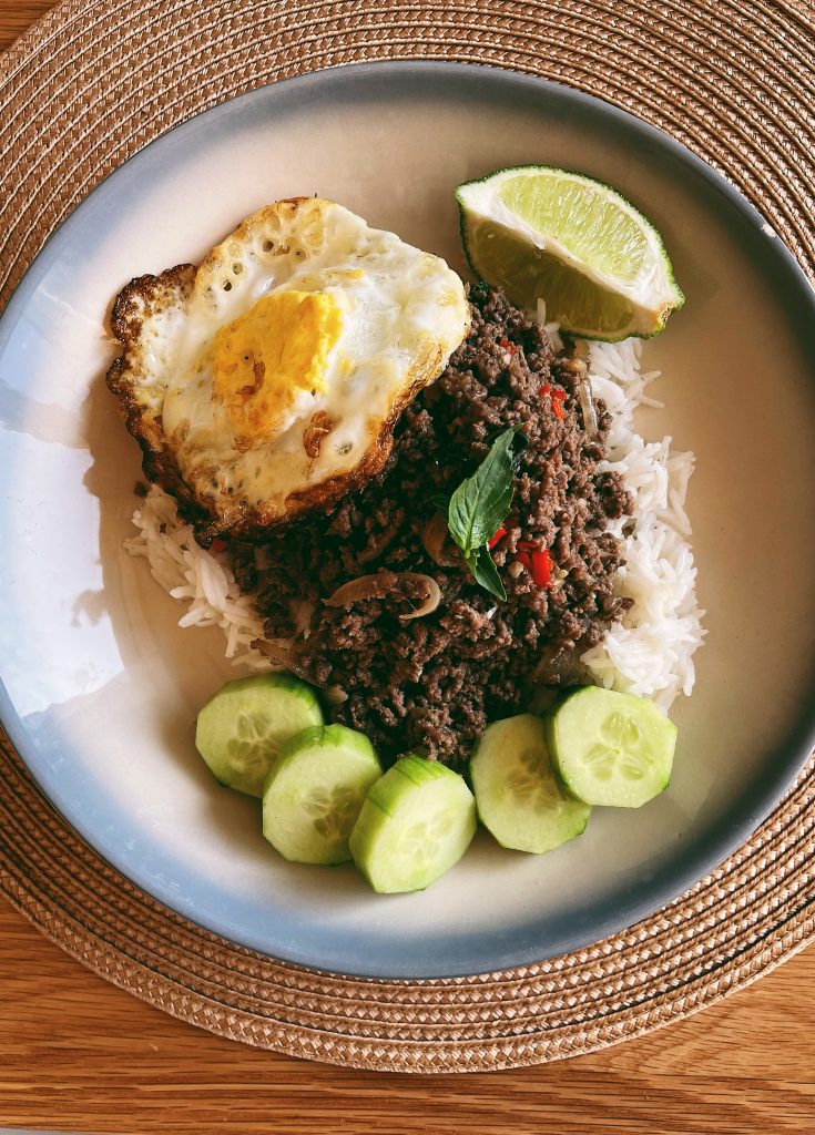 Pad gra prao (Thai basil beef) – Tastes by Jade